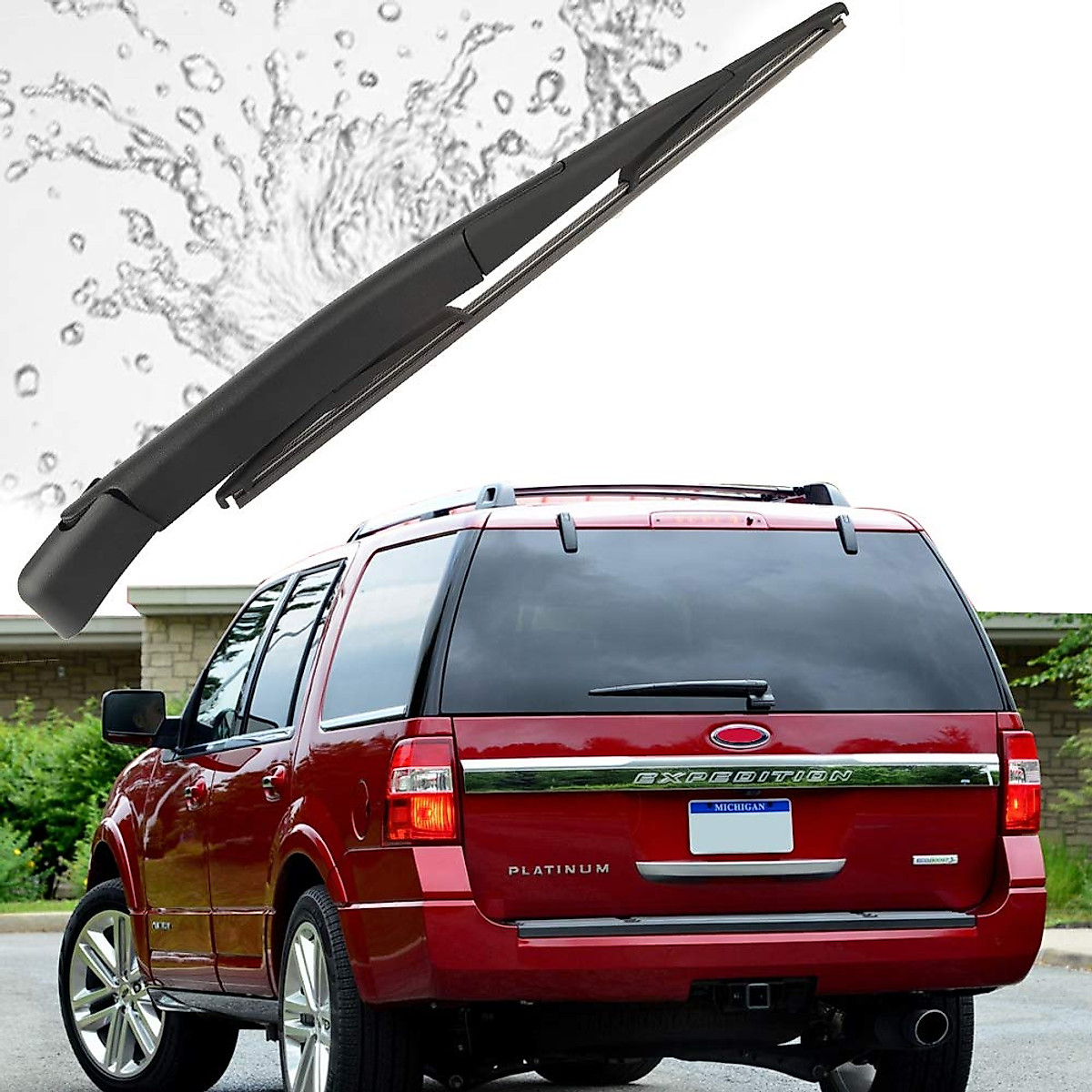 AUTOBOO 9L1Z17526A Replacement For Ford Expedition Lincoln Navigator 2009-2016 Rear Windshield Wiper Blade Arm Set-Factory OE Style…