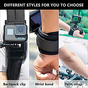ParaPace 360 Degree Rotation Hand Strap Mount for GoPro Hero 10 9 8 7 6 5 Black Session,Hand Glove Wrist Strap Mount for AKASO Xiaoyi DJI OSMO Action Camera Accessories