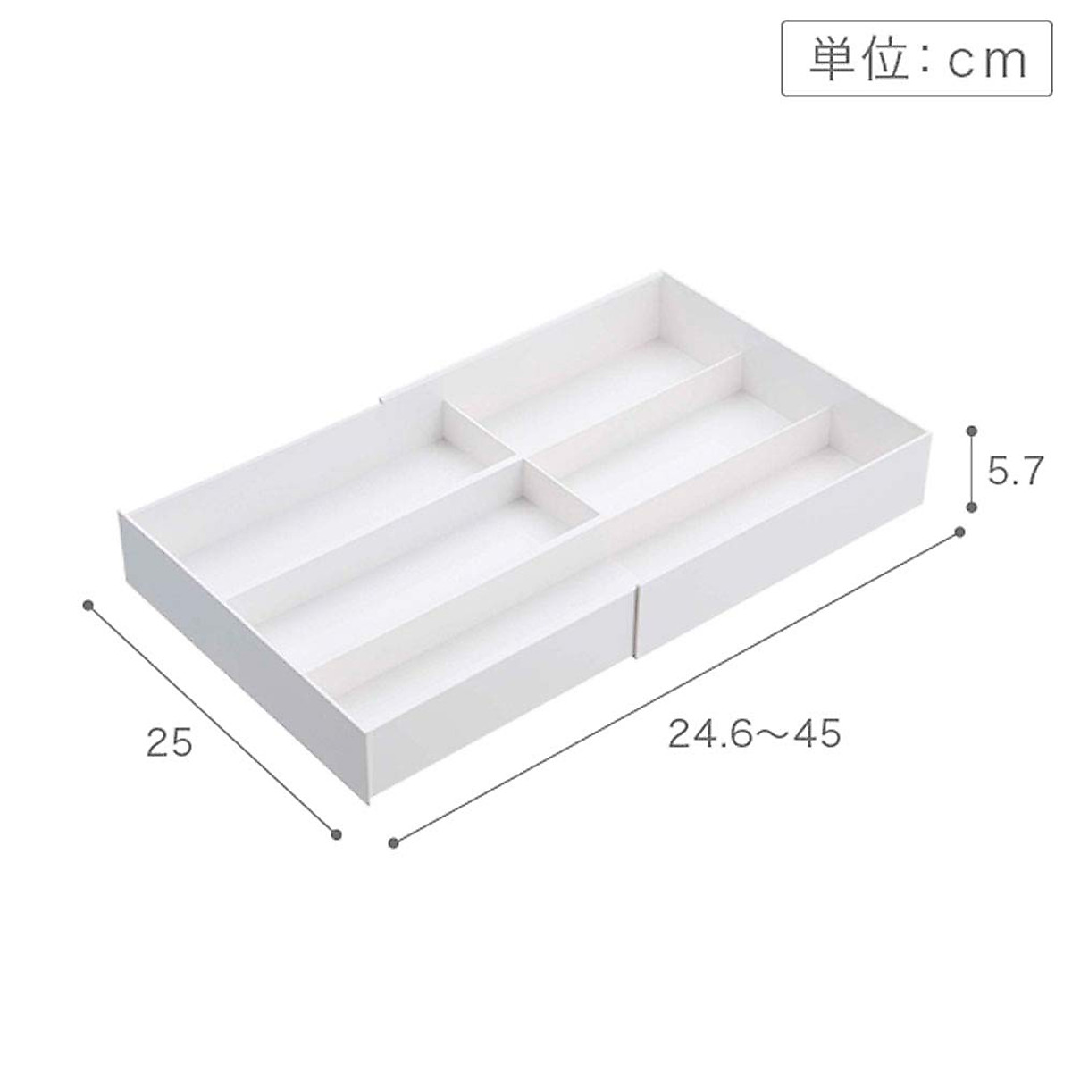YAMAZAKI home Tower Expandable Drawer Organizer WH Space saving One Size White