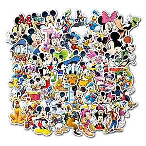 50Pcs Hot Disney Mickey Stickers for Water Bottle Cup Laptop Guitar Car Motorcycle Bike Skateboard Luggage Box Vinyl Waterproof Graffiti Patches JHSL