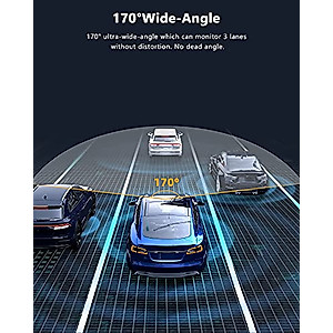 LAMTTO 1080P Full HD Dash Cam Front and Rear with SD Card, Dual Dash Camera for Cars, 2.45" IPS Screen Car Camera with Waterproof Backup Cam, WDR Motion Detection Parking Monitor G-Sensor