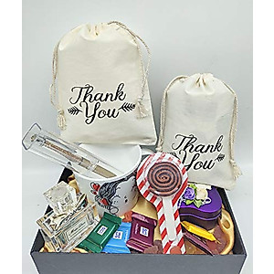 Sanrich Thank You Drawstring Bags 5x7 inch for Party Favor 20 Pack Gift Goodies Treat Bags (5x7)