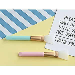 2 PCS Face Mask Beauty Tool Soft Silicone Facial Mud Mask, Brush Hairless Body Lotion And Butter Applicator