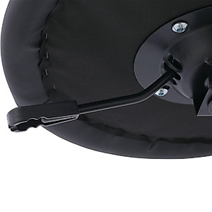 FRITHJILL Heavy Duty Pneumatic 360 Degree Swivel Mechanics Stool with Foam Cushioning and 300 Lb Weight Capacity, Black