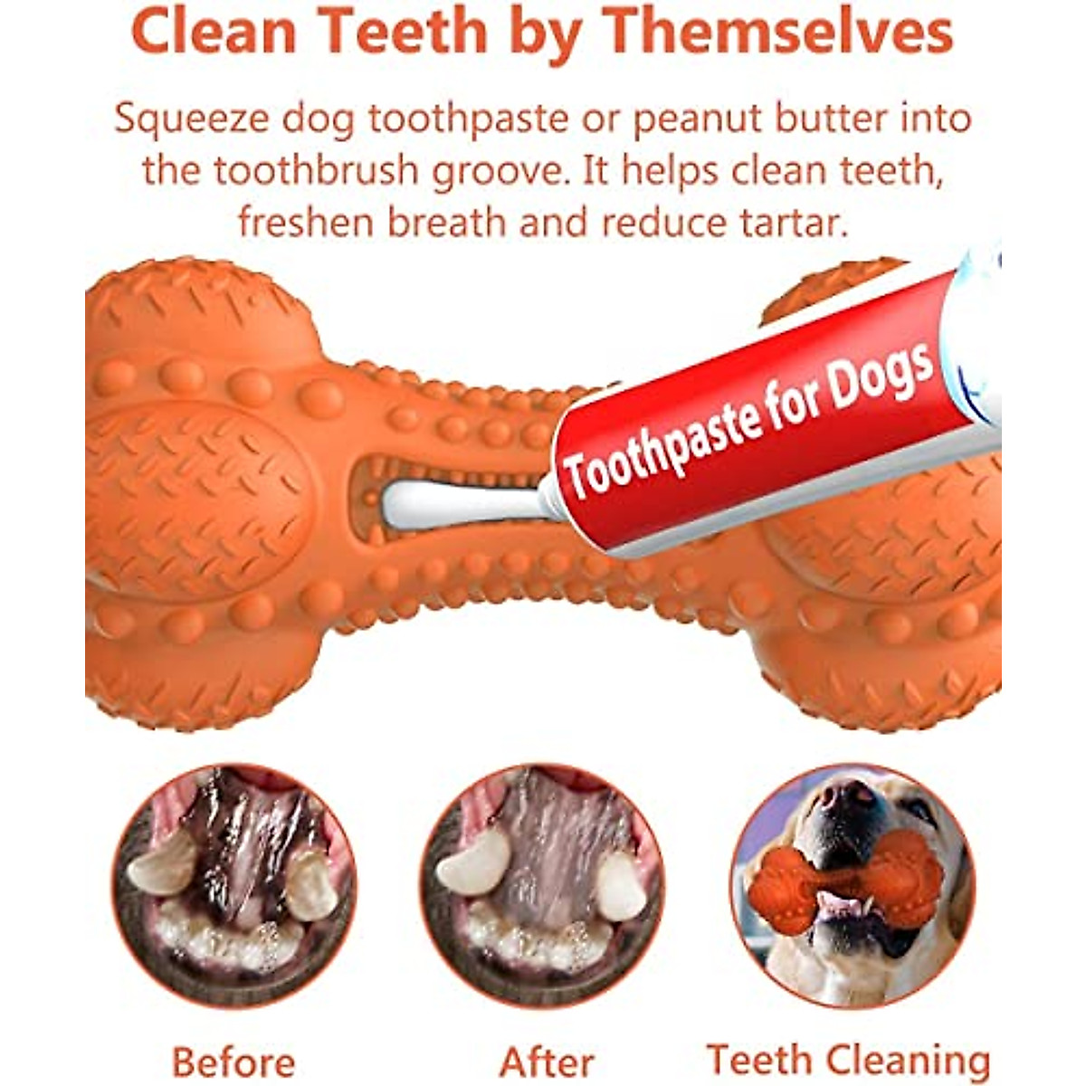 WAPYPAW Dog Chew Toy - Dog Chew Toys for Aggressive Chewers, Durable & Tough Dog Toys, Dog Chew Bones for Aggressive Chewers Large Medium Dog Breed