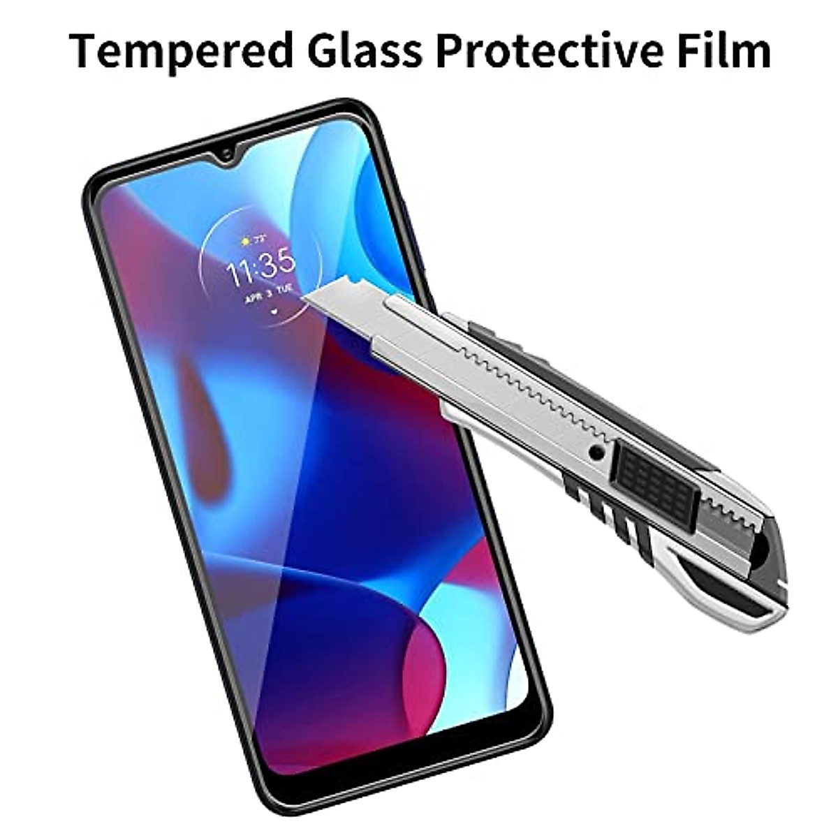 iCsapr [4 Pack] Glass Screen Protector Compatible for Motorola Moto G Pure[9H Hardness] HD Screen Tempered Glass, Easy Install[Case Friendly] 2.5D Edge