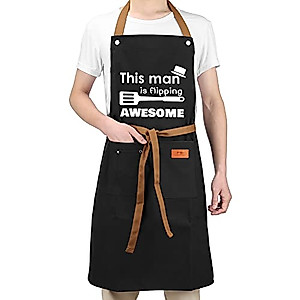 UENOW Men's Gifts, Gifts for Dad, Funny Gifts for Father's Day, Christmas, Birthday Gifts for Husband Boyfriend Brother, Gifts for Men from Wife Daughter Son, Chef Cooking Apron, Grilling BBQ Aprons