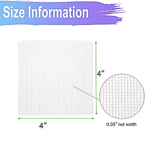 GREGICH 50 Packs 4 Inch Flower Pot Hole Mesh Pad, Plastic Mesh Screen Bonsai Pot Bottom Drainage Hole Grid Mat Mesh, Plant Succulent Pot Planter Drainage Mesh Drainage Hole Screens Prevent Soil Loss