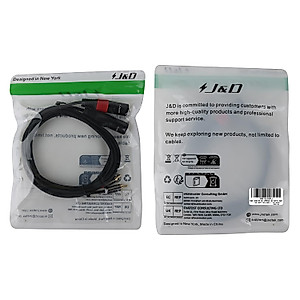 J&D 2 RCA to XLR Male Cable (6 Feet), Unbalanced Dual XLR to RCA Male Connection Cable for Speakers, Amplifiers, HiFi Stereo Audio Systems