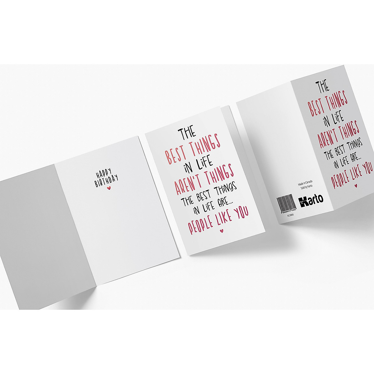 Karto Sweet Birthday Card for Men Women, 5.5 x 8.5 Happy Birthday Card for Him Her, Birthday Card for Dad Mom Husband Wife, Brother Sister Friend Birthday Card - People Like You