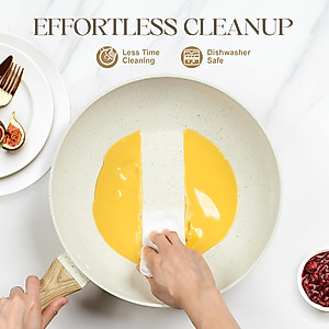 MICHELANGELO 12 Inch Wok Pan with Lid - Woks & Stir-Fry Pans Nonstick Wok with Lid, Stir Fry Pan with Cool-Touch Handle, Induction Wok Set with Stainless Steamer & Fryer Basket