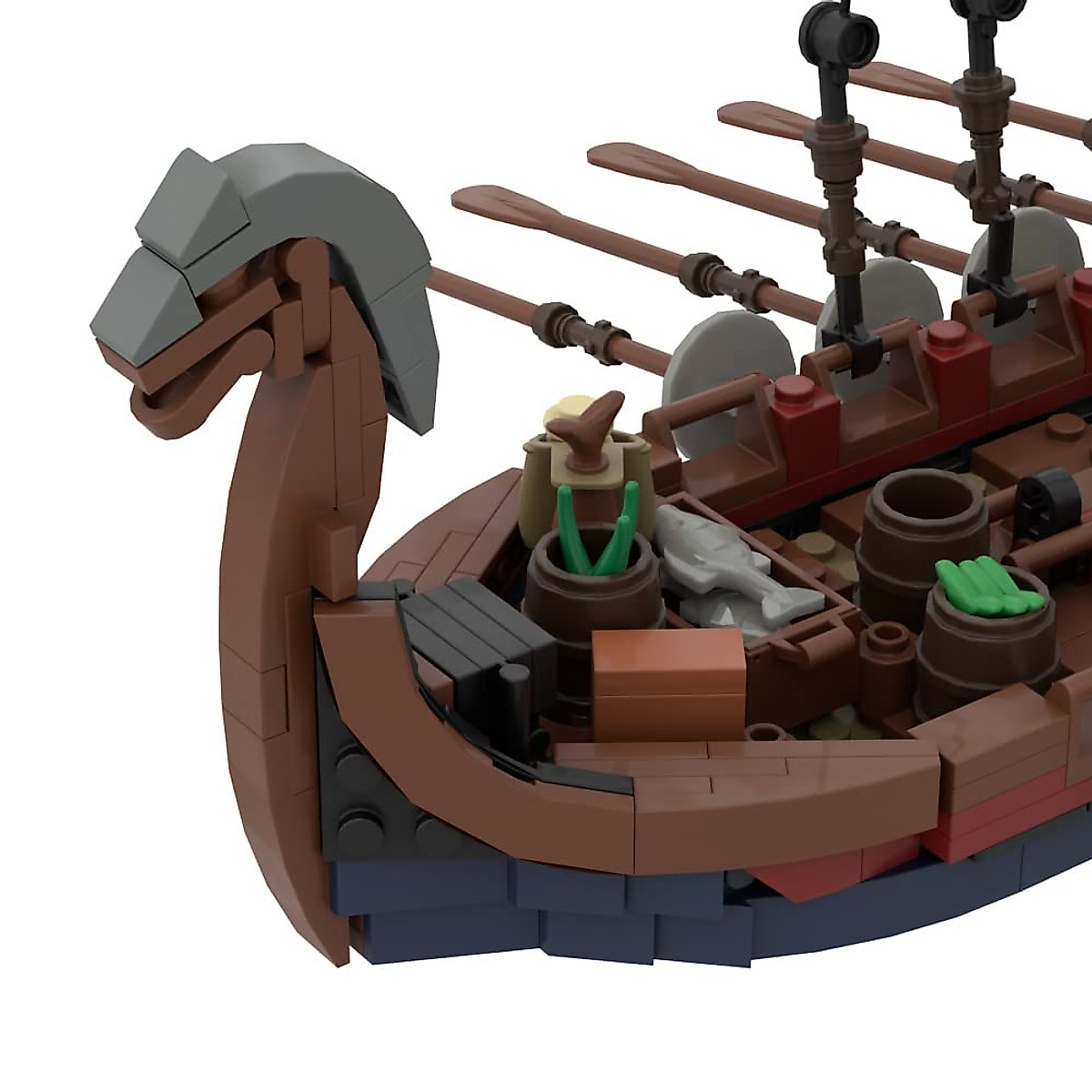 Lebebe Viiking Longship Building Blocks Kits; 473 Pieces Viking Pirates Ships Building Toys,Adventures Sailing Boats Playset Display Model, Easter Day, Christmas and Birthday Gift for Kids