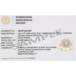 IGI Certified 14k Rose Gold 2 ct TDW Round Cut Diamond Double Halo Engagement Ring Set (I-J, I2)