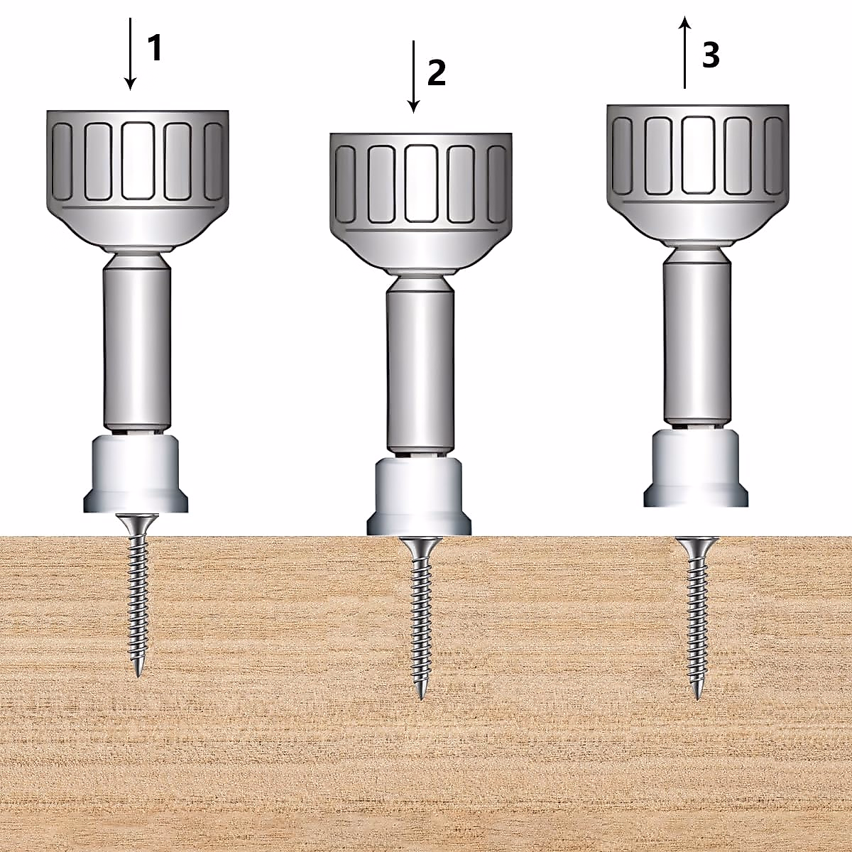 Teursa 5pcs Set TEURSA ® Premium Magnetic Drywall Screw Setter - PH2 Bits for Plasterboard - Hex Shank Positioning Bit - Easy Drywall Installation - Drill Accessory (5pcs 2'')