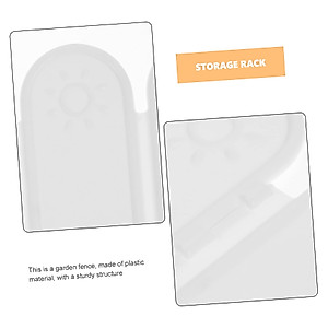 Happyyami 10 Pcs Outdoor Pet Fence Botanical Decor White Fence Pet Fences Garden Edging Plastic Fence Edgings Small Fence for Garden Dog Fence Outdoor Decorative Landscape Border Fringe Lawn