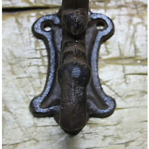 New 4 Cast Iron Heavy Duty Style Coat Hooks Hat Hook Rack Hall Tree Restoration XLLL0600IMPPPP