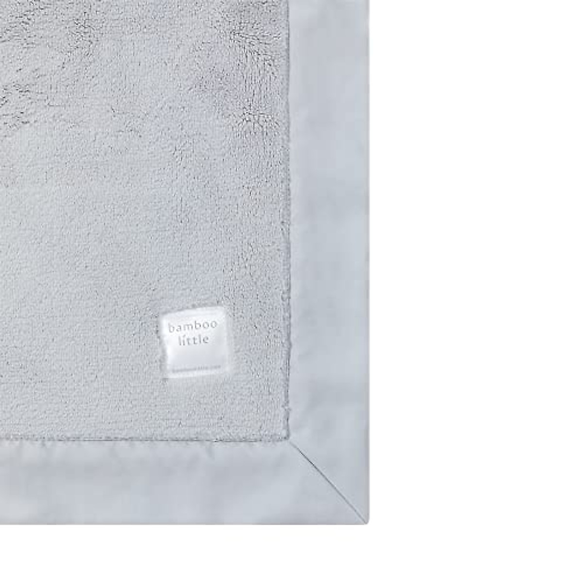 Plush Baby Security Blanket Lovey, Gray, 16"x16", Mini Baby, Blanky 68% viscose from bamboo, 27% organic cotton, 5% Spandex fleece