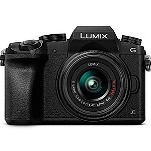 PANASONIC LUMIX G7 4K Digital Mirrorless Camera Dual Lens Bundle DMC-G7WK