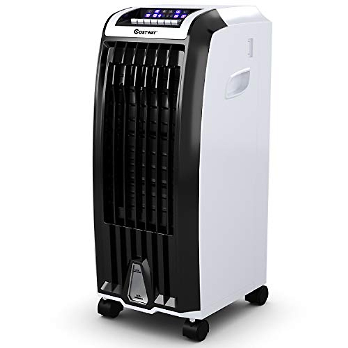 Nightcore Air Cooler, Portable Air Cooler with 3 Different Wind Speed, Bladeless Electric Fan, Humidifier with Remote Control, 7.5-Hour Timer, Office, black + white (Air Conditioners)