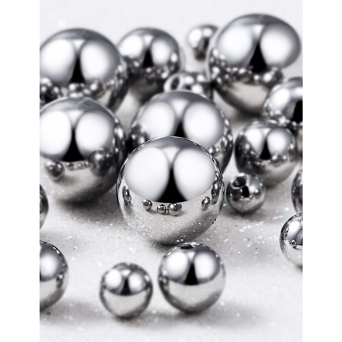 Prjndjw 25Pcs 16G Replacement Balls Externally Threaded Surgical Steel Piercing Balls Industrial Barbell Septum Eyebrow earring Lip Tongue Nipple Belly Button Piercing Rings Parts 3MM 4MM 5MM 6MM 8MM
