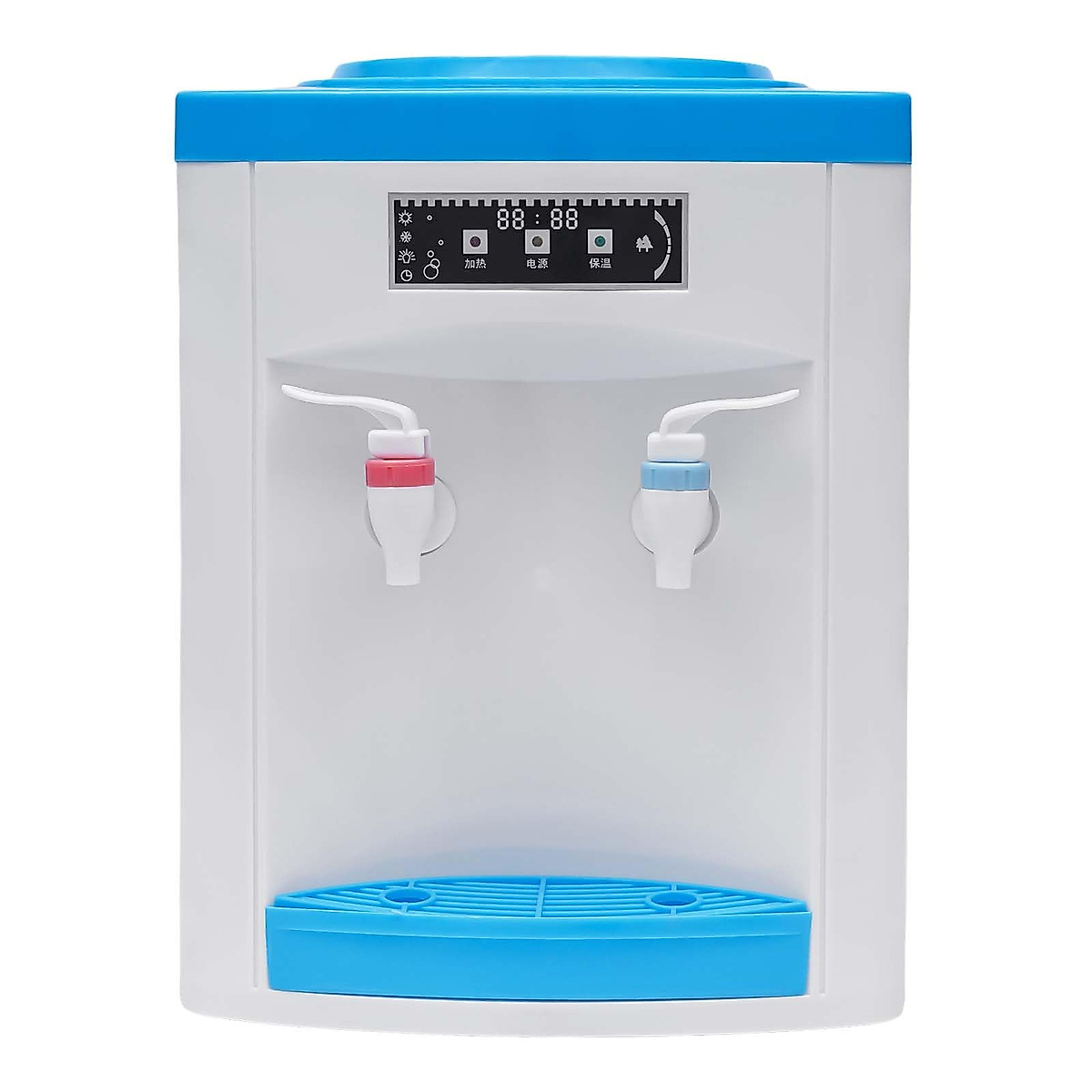 Water Cooler Dispenser Top Loading Hot and Cold Water Dispenser Countertop Water Cooler Holds 3 or 5 Gallon Bottles for Home, Office White