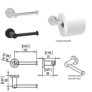 SAFETY+BEAUTY Bathroom Harware Accessories Set, Stainless Steel Constructed, Rust-Proof for Lifetime Use (Brushed Nickel, 4 Piece Kit)