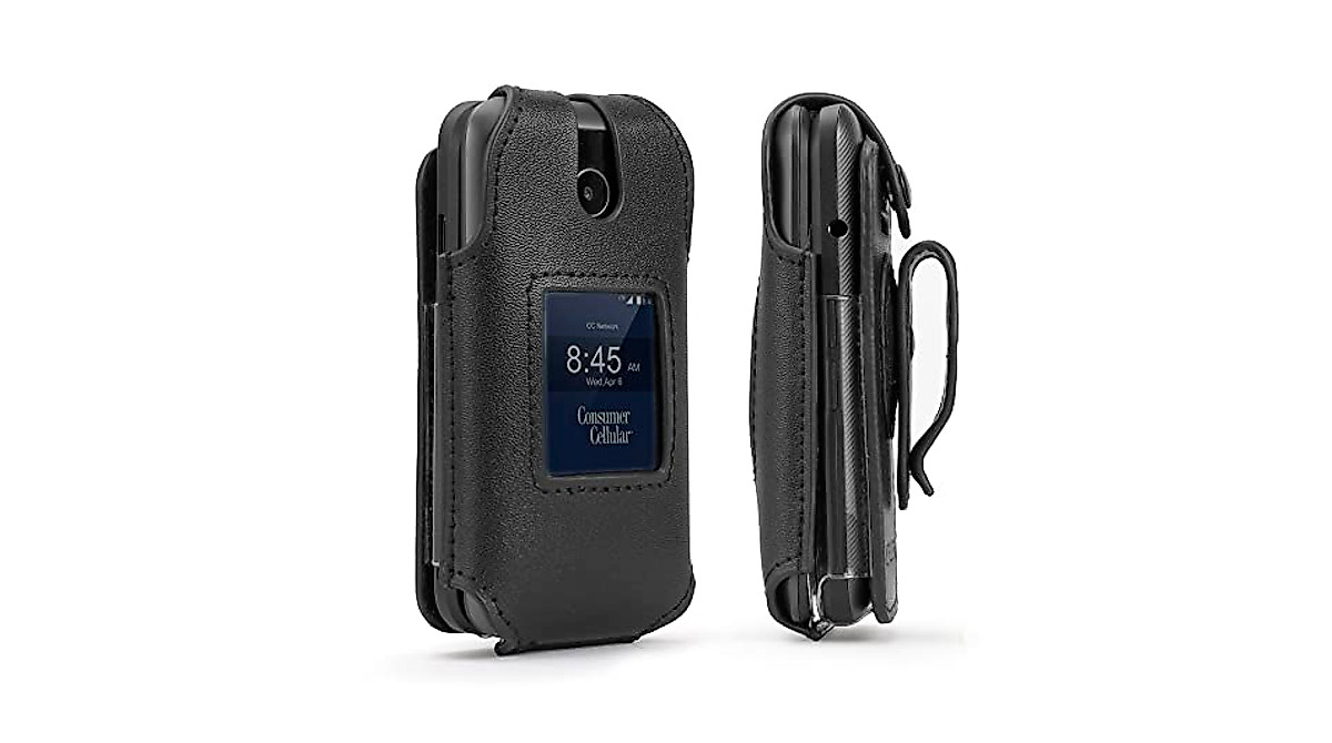 BELTRON Leather Case for Consumer Cellular Verve Snap