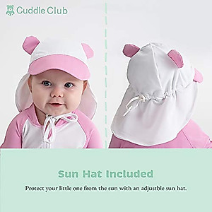 Cuddle Club Baby and Toddler One-Piece Swimsuit | UPF 50+ All-Day UV Protection Infant Sunsuit