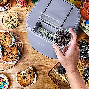 1.5-Quart Ice Cream Maker with Touch Screen Display, Three Preset Functions, and Digital Countdown Timer Easily Makes Homemade Ice Creams, Sorbets, and Soft Serve Ice Creams for Families, Parties, and