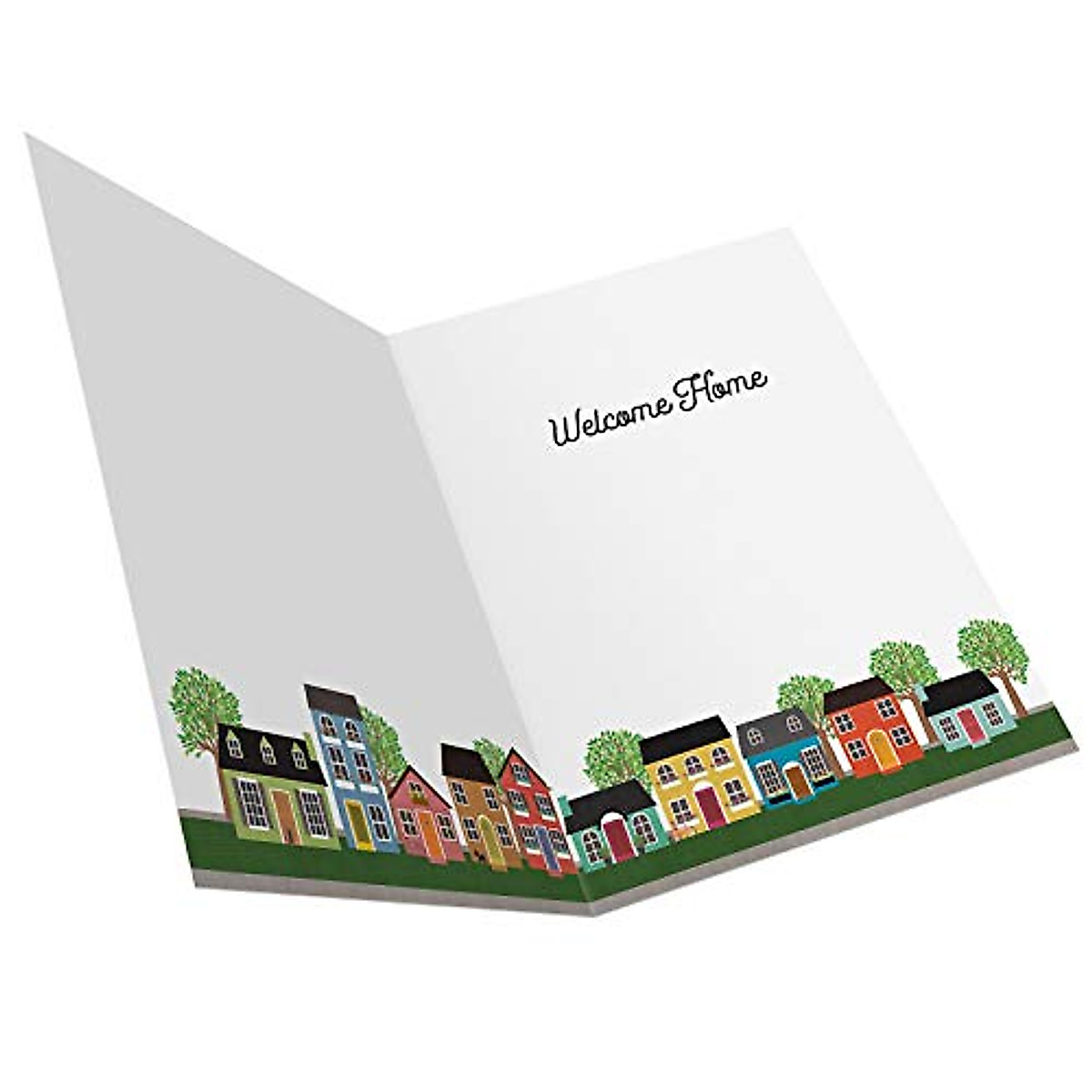 Tiny Expressions New Home Congratulations Greeting Cards with Inside Message and Kraft Envelopes (4 Cards)