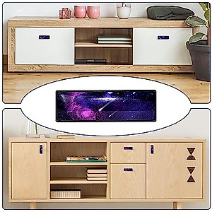 4 Pack 3.6In Double Holes Handles Pulls, Universe Starry Sky Print Decorative Kitchen Cabinet Dresser Drawer Closet Cupboard Door Handles Pulls for Home Bedroom Bathroom