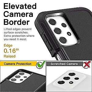 AICase for Galaxy A23 Belt-Clip Holster Case(6.6"),Heavy Duty Rugged Phone Cover,Durable Military Grade Protection Shockproof/Drop Proof/Dust-Proof Protective for Samsung Galaxy A23 5G 2022