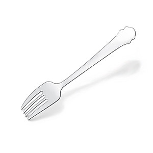 Forks and Spoons Silverware Set, Premium 999 Sterling Silver Flatware Cutlery Set for Home, Kitchen and Restaurant, Mirror Polished, Handmade(F*-Fork)