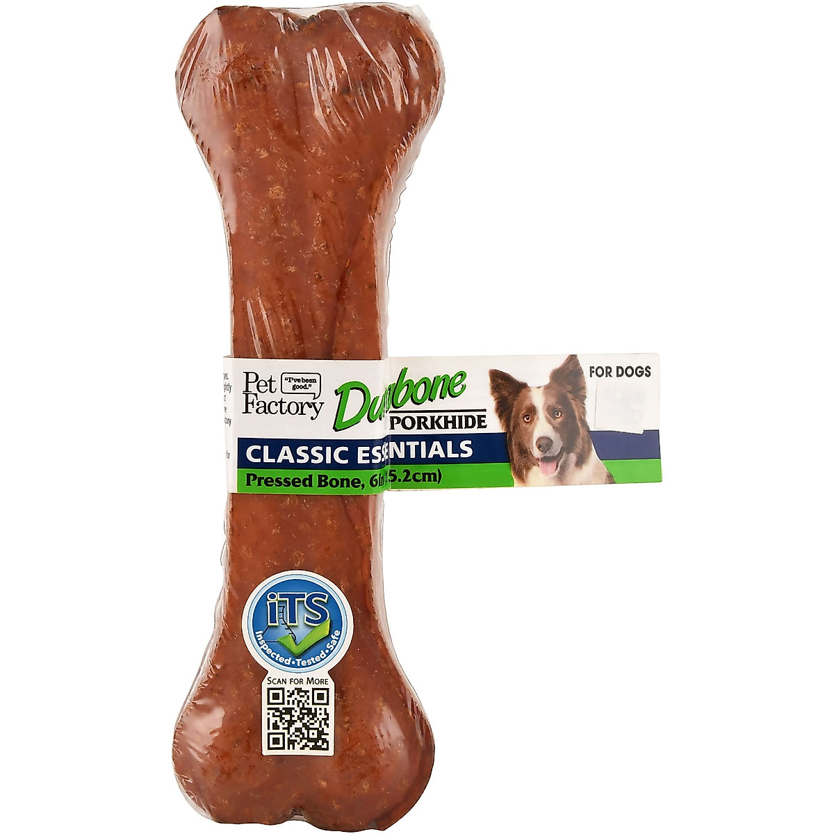 Pet Factory Classic Essentials Porkhide 6" Durabone Dog Chew Treat for Aggressive Chewers - Natural Flavor, 1 Count/1 Pack