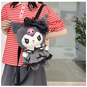 Mxcostume Cute Cartoon Plush Kuromi Backpack Anime Kawaii Bag (Style-4), One Szie