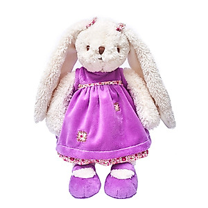 Dilly dudu 2020 Holiday Plush Bunny Rabbit Stuffed Animal Soft Toys Cuddly Dolls Best Gifts 12-Inch (Purple)