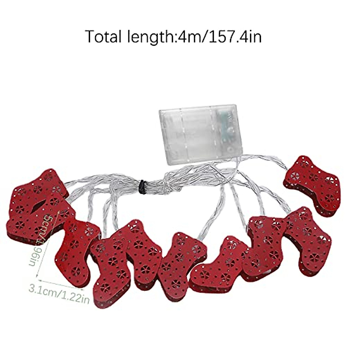 LED Silver Wire Fairy String Lights 6.56Ft 10LED Christmas String Lights Battery Box String Lights for Christmas Tree Room Bedroom Décor