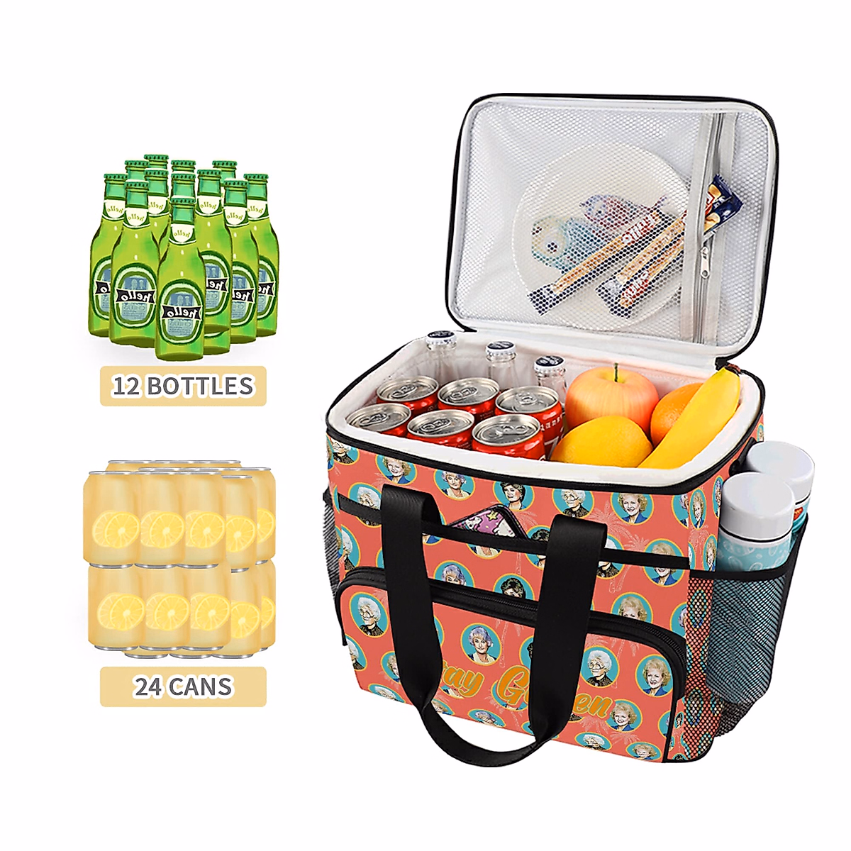 Bad Bananas Golden Girls Merchandise - Insulated Picnic Bag Cooler - Stay Golden - Golden Girls Gift for Women