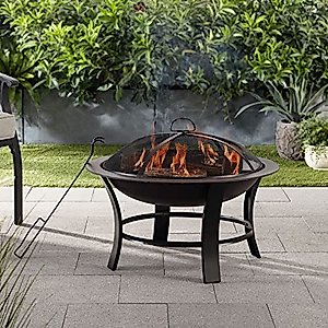 Mainstays 26" Metal Round Outdoor Wood-Burning Fire Pit