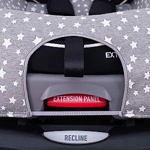 JYOKO Kids Cover Liner for car seat Compatible with Graco Extend2fit, 100% Cotton Made (White Star)