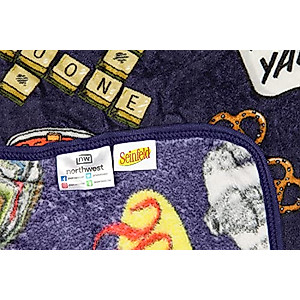 Northwest Seinfeld TV Show Master of Your Domain Logo Plush Throw Blanket 46' x 60'