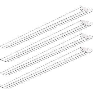 AntLux 110W 8FT LED Shop Lights Ultra Slim LED Wraparound, 12600LM, 5000K, 8 Foot Strip Light, Flush Mount Garage Office Warehouse Ceiling Lighting Fixture, 8 Foot Fluorescent Tube Replacement, 4 Pack