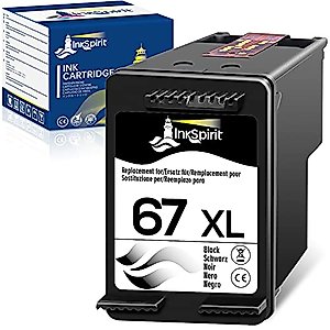 Remanufactured 67 Black Ink Cartridge, Replacement for HP 67XL HP67 Used in Envy 6055 6000 6052 6032 6022 Pro 6455 DeskJet 2755 2722 2700 2732 2752 2725 2724 2710 Plus 4155 Printer