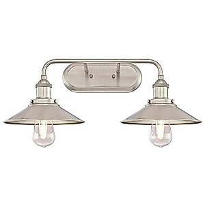 Westinghouse Lighting 6336300 Maggie Two-Light Indoor Wall Fixture, Brushed Nickel Finish 2
