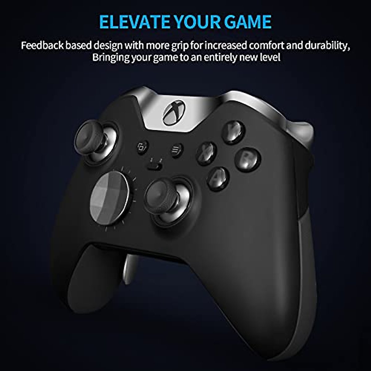 Elite Controller Thumbsticks Replacement – 6 in 1 Original Swap Magnetic Analog Thumb Sticks Set Joystick Parts Repair Accessories Kit for Xbox One Elite Controller Series 1 (Model 1698)