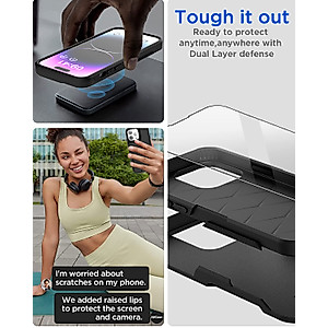 AICase for iPhone 14 Pro Max Case with Glass Screen Protector+Camera Lens,Heavy Duty Drop Protection Full Body Rugged Shockproof Military Protective Tough Durable Cover for iPhone 14 Pro Max 6.7"_8