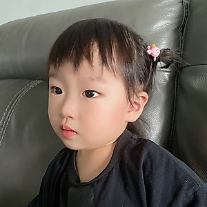 40pcs Baby Hair Ties for Toddler Girls Cute Animals and Fruits and Flower Hairpins Scrunchies Ponytail Holders Kids Headband