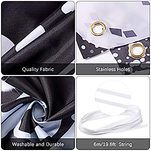 Happy Birthday Backdrop Banner Black and Silver Photography Background Happy Birthday Banner Large Birthday Party Sign Poster Photography Backdrop Party Decoration Supplies for Men and Women