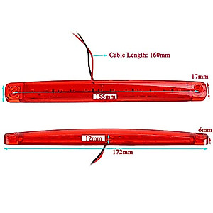 ACSUZ 4Pcs Side Marker Indicator Lights 12-24V 12LED Front Rear LED Indicator Turn Signal Lamp for Car Truck Trailer Lorry Bus,Green