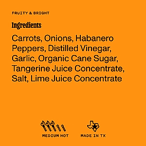 Yellowbird Classic Habanero Hot Sauce 9.8 oz. Pantry Size (Medium Hot | 1 Bottle | Made in Texas)